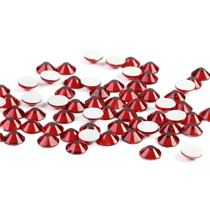 1440 Dark Red Flatback Crystal Rhinestones Round Gems Nail Art Craft ...