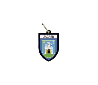 keychain key chain ring flag national souvenir shield zagreb croatia ...