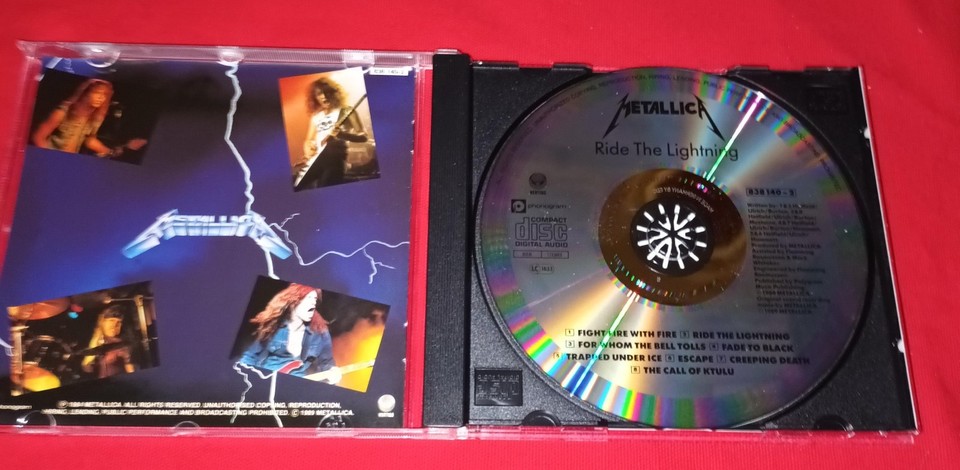 Metallica, Ride The Lightning, CD, 838 140-2, Vertigo, 1989, 8 Tracks ...