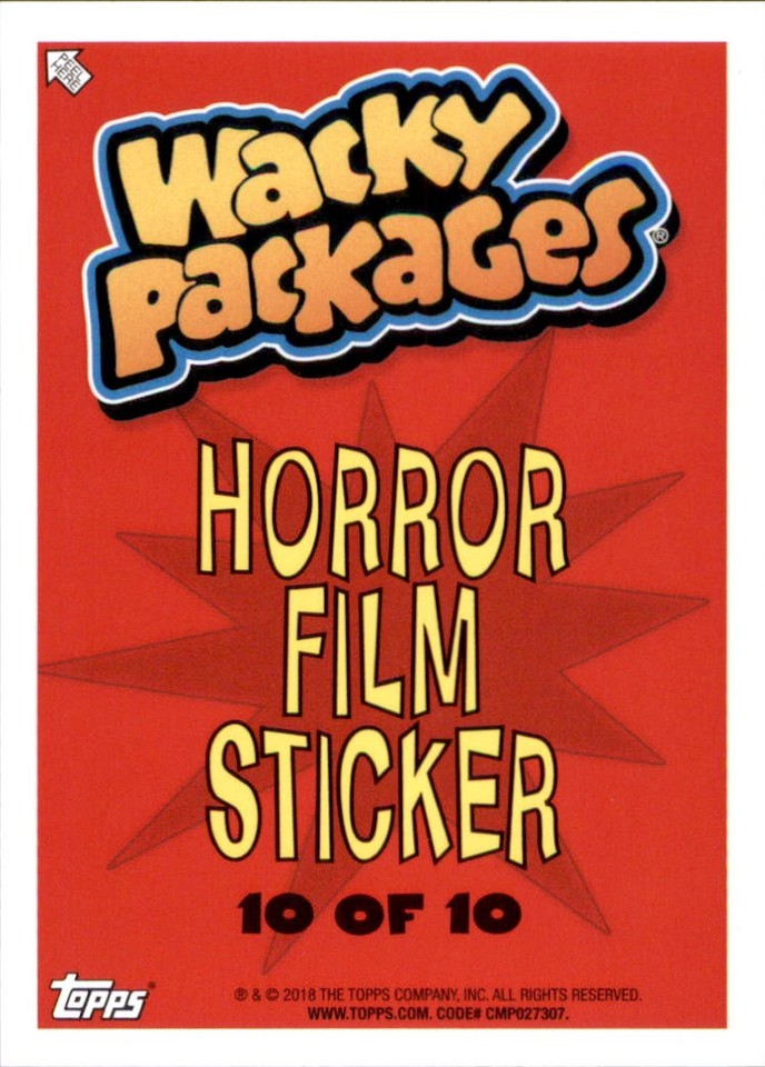 2018 Wacky Packages Go to the Movies Horror Film #10 The Dummy - NM-MT ...
