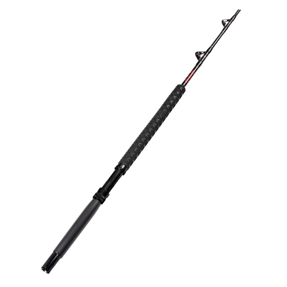 Fiblink Saltwater Fishing Trolling Rod 1-Piece Heavy Duty Roller Rod ...