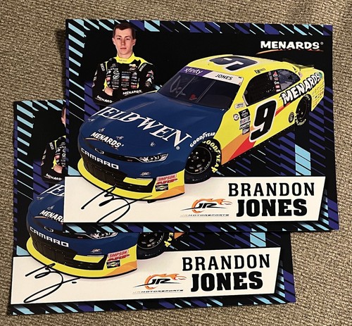 Brandon Jones Signed 2023 Jeld Wen Menards Postcard Hero Card NASCAR ...