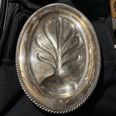 Oneida Community Silver Plate Meat Platter With Drip Well | eBay