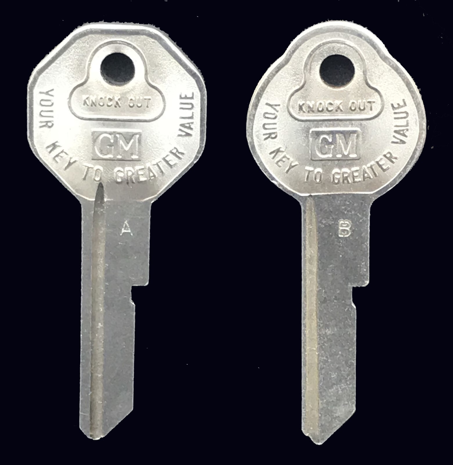 ORIGINAL CHEVY BRIGGS & STRATTON GM KEY BLANKS IGNITION TRUNK 1967 B40 ...