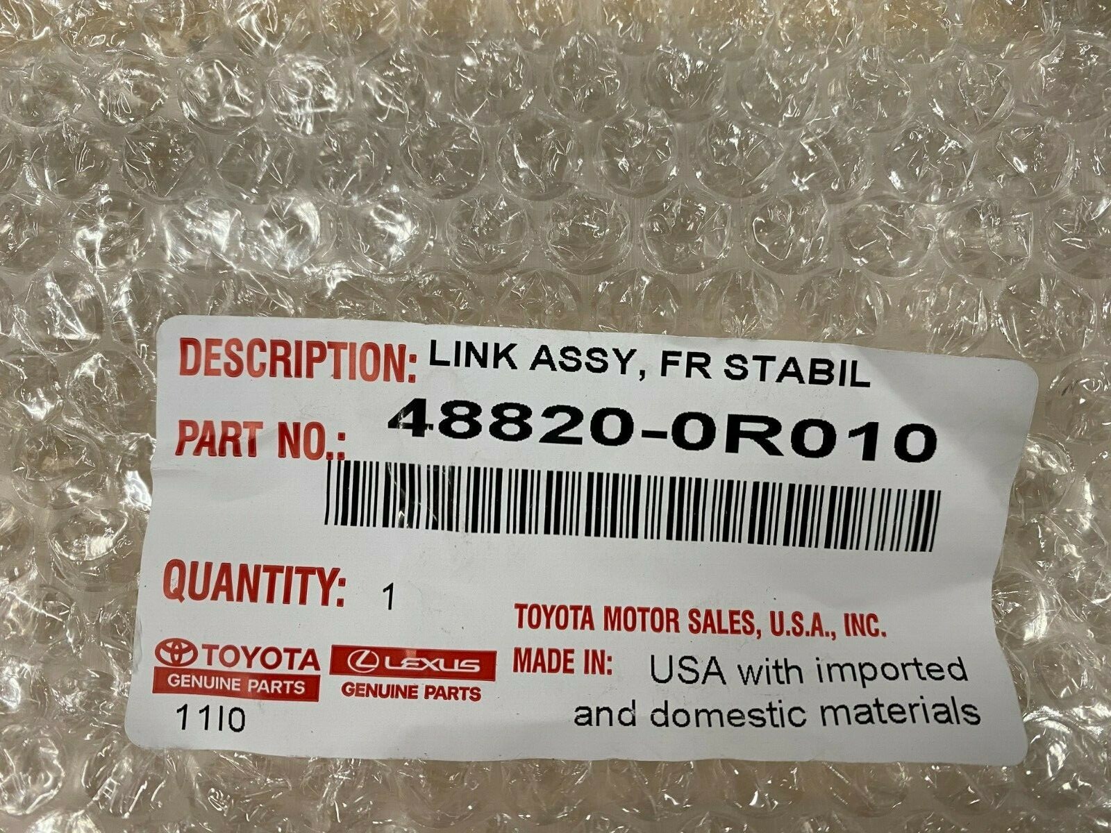 2009-2018 TOYOTA RAV4 GENUINE OEM FRONT STABILIZER SWAY BAR LINKS ...