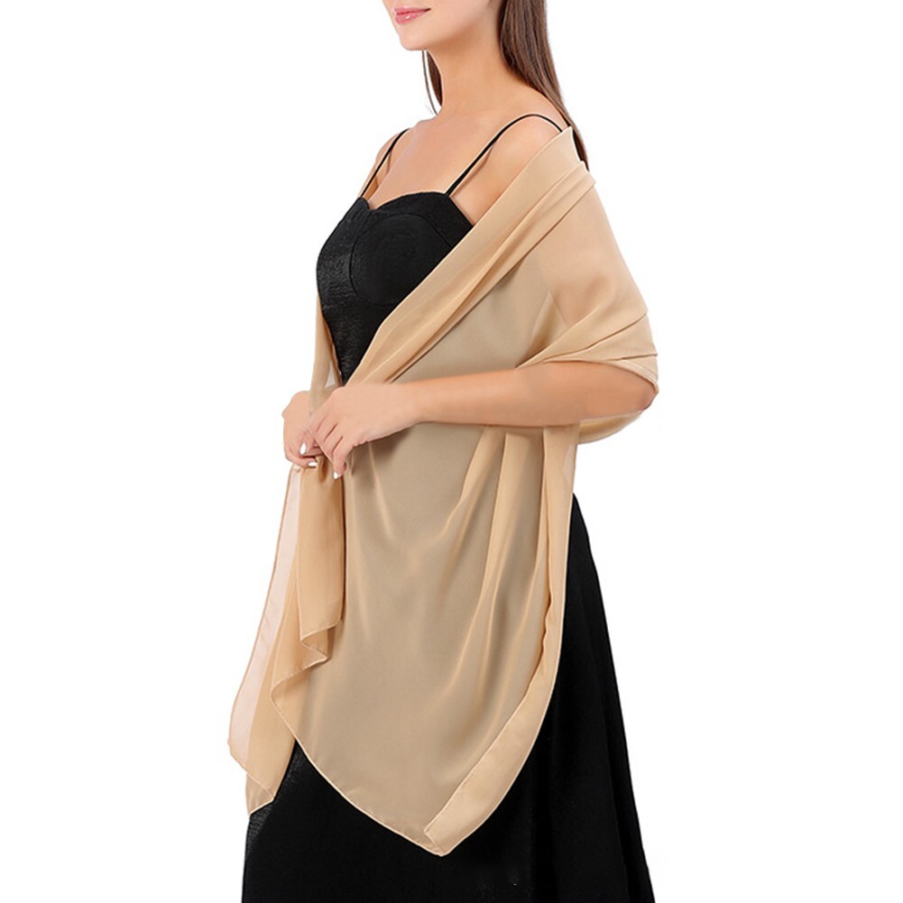 Soft Silky Chiffon Shawls and Wraps for Women Elegant For Evening ...