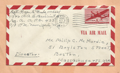 WORLD WAR II MILITARY MAIL APO 433 1945 INDIA | eBay