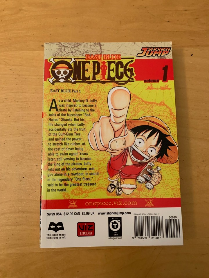 ONE PEG VOL 1 MANGA, 19TH PRINT, NM 9.4 EIICHIRO ODA, SHONEN JUMP, EAST ...
