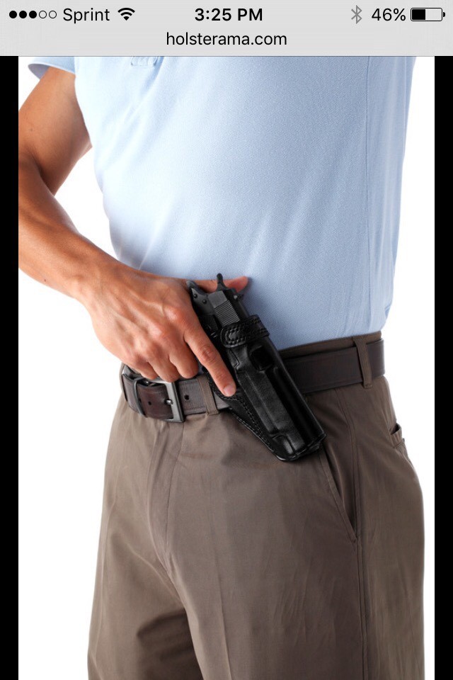 Leather CROSS DRAW Holster - GLOCK 17 / 22 (# 7717 BRN ) | eBay