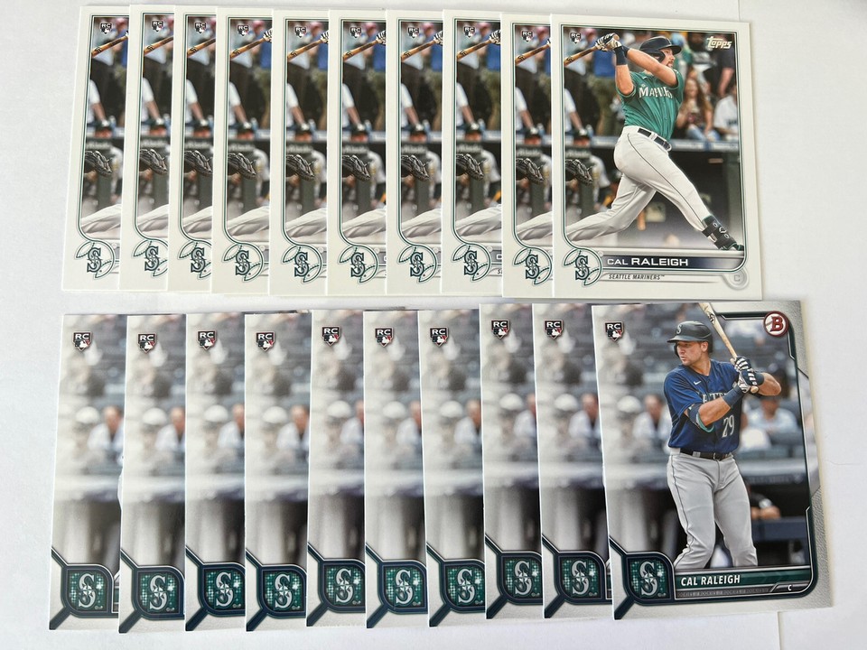 Cal Raleigh ROOKIE Cards 22 Total! Seattle Mariners Superstar+bonuses ...
