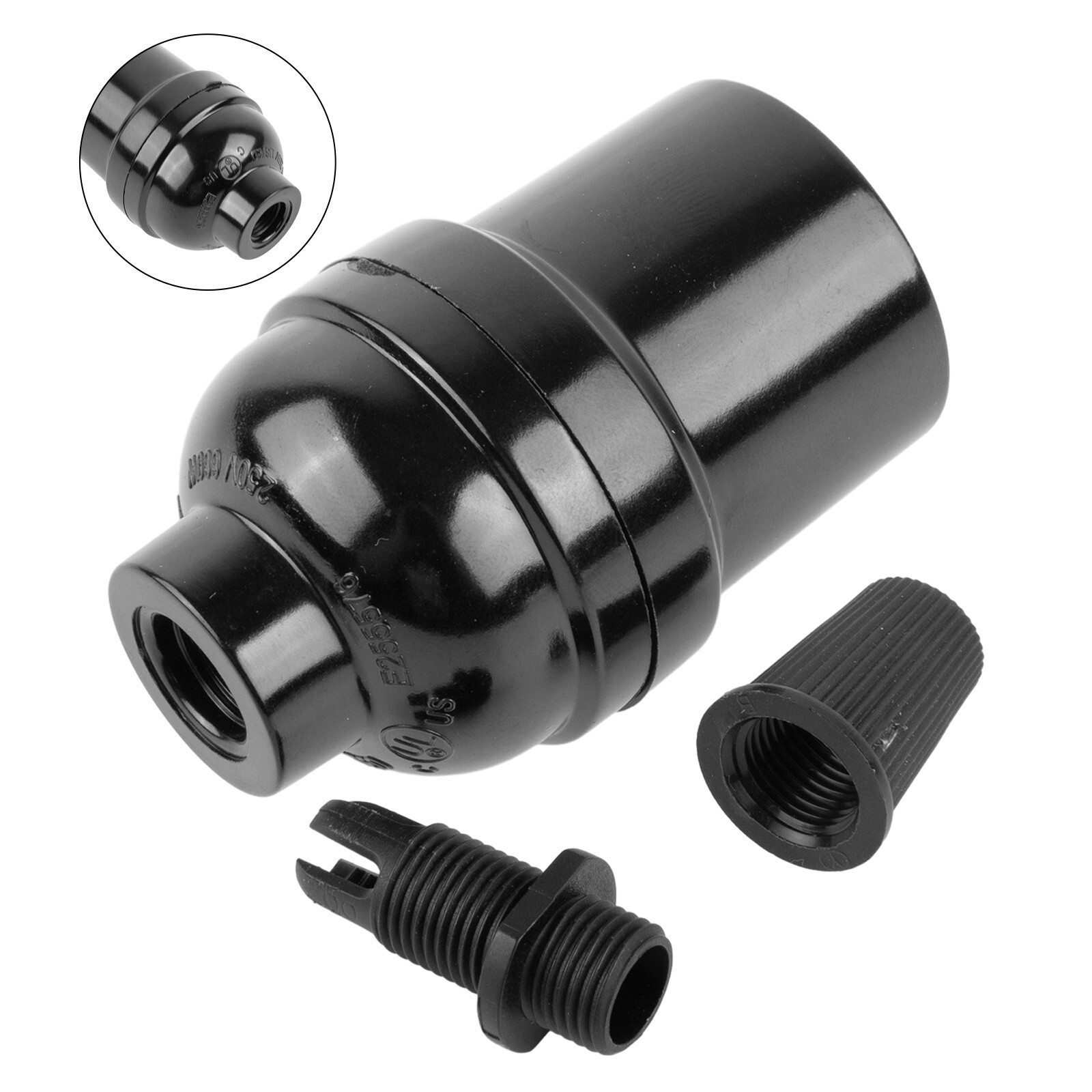 Antique Vintage Edison E27 Bakelite Lamp Socket Retro Light Bulb Holder ...