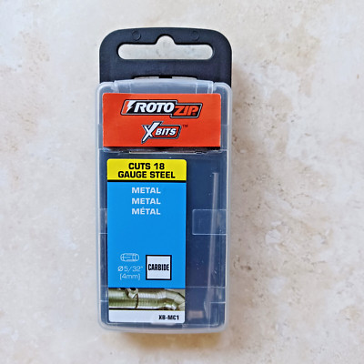 Rotozip X-Bit XB-MC1 Carbide Cuts 18 Gauge Steel 5/32” 4MM Bit - NEW ...