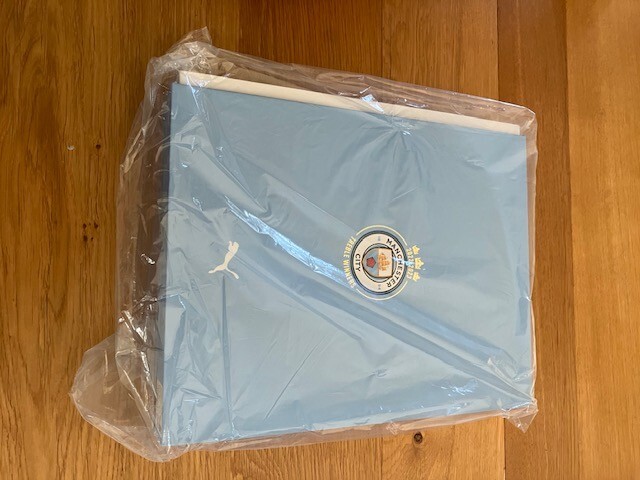 Official Manchester City Treble Winners Limited Edition Boxed Shirt. X ...