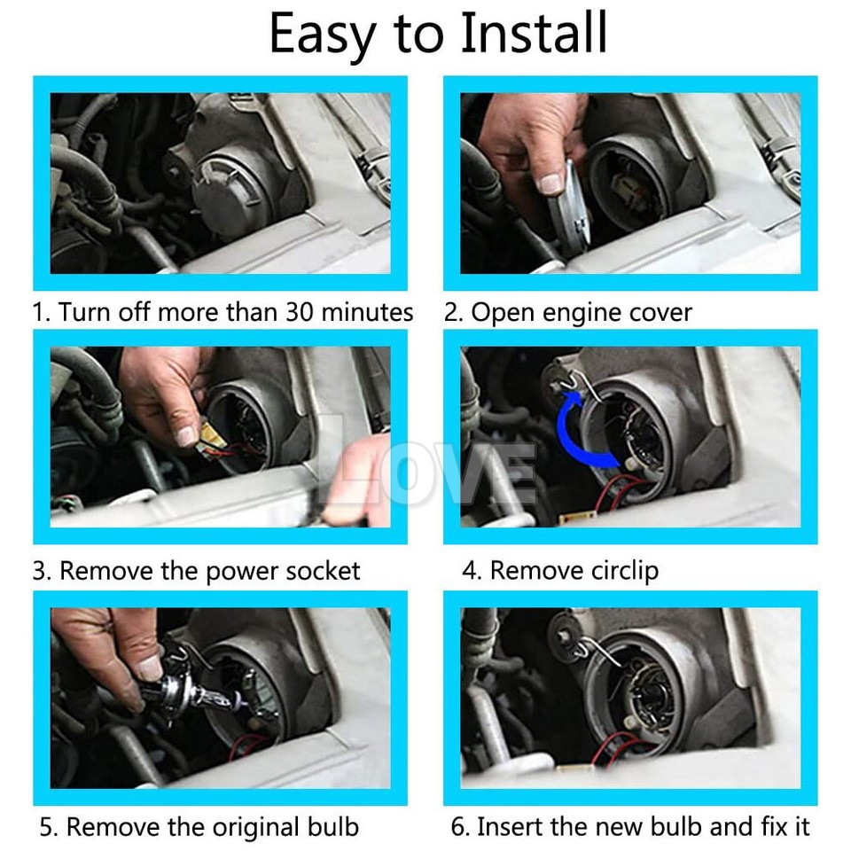 12PCS 12V H7 55W Xenon White 6000k Halogen Car Head Light Lamp Globes ...