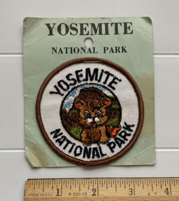NIP Yosemite National Park CA Bear Cub Half Dome Round Embroidered ...