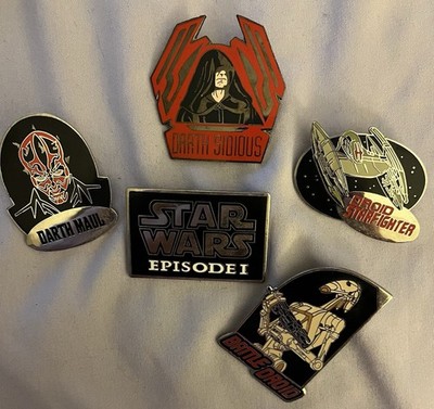 Star Wars Episode I Dark Side Collectible Pin Set Darth Maul Applause 5 ...