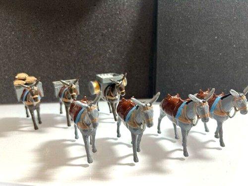 #55P - UNBRANDED 7 DIE-CAST DONKEYS (4 GRAY & 3 BROWN) - 2 1/4" TALL | eBay