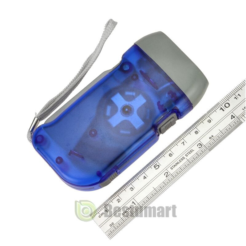 LOT Hand Crank LED Flashlight Hand Press Generator Immediate Light for ...