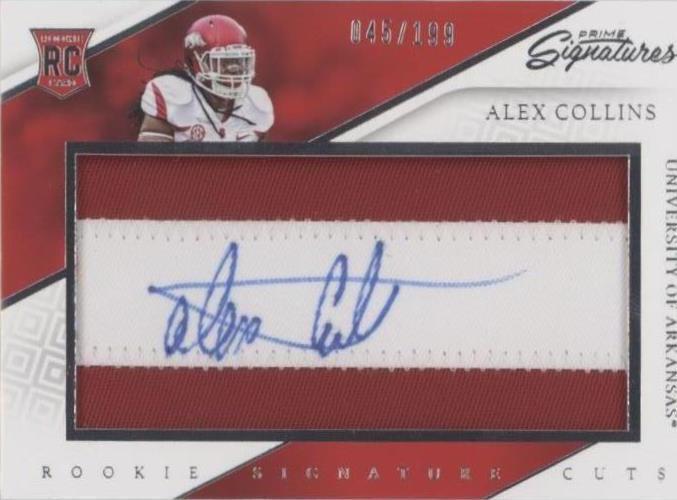 2016 Panini Prime Signatures - Rookie Signature Cuts Alex Collins #300 ...