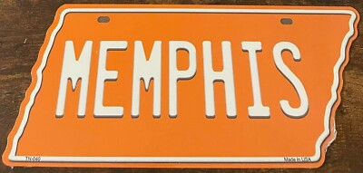 Memphis Tennessee Booster License Plate State Shaped Novelty City ...