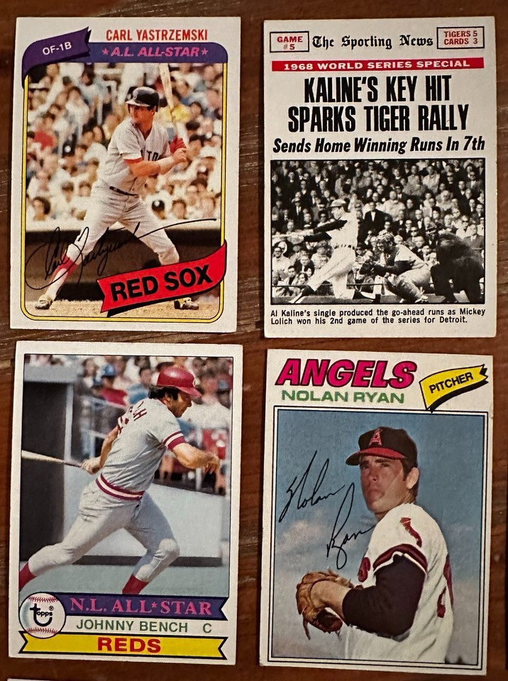 MLB Vintage HOFer Lot 15 Baseball Cards 1964-1980 G-VG Yaz Ryan Reggie ...