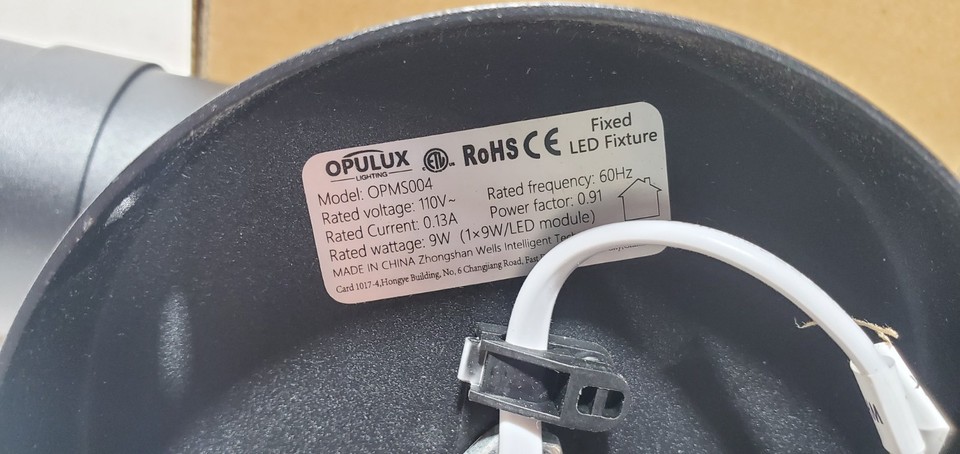 OPMS004 Opulux 1x9W LED Zoomable Ceiling Spotlight Dimmable Directional ...