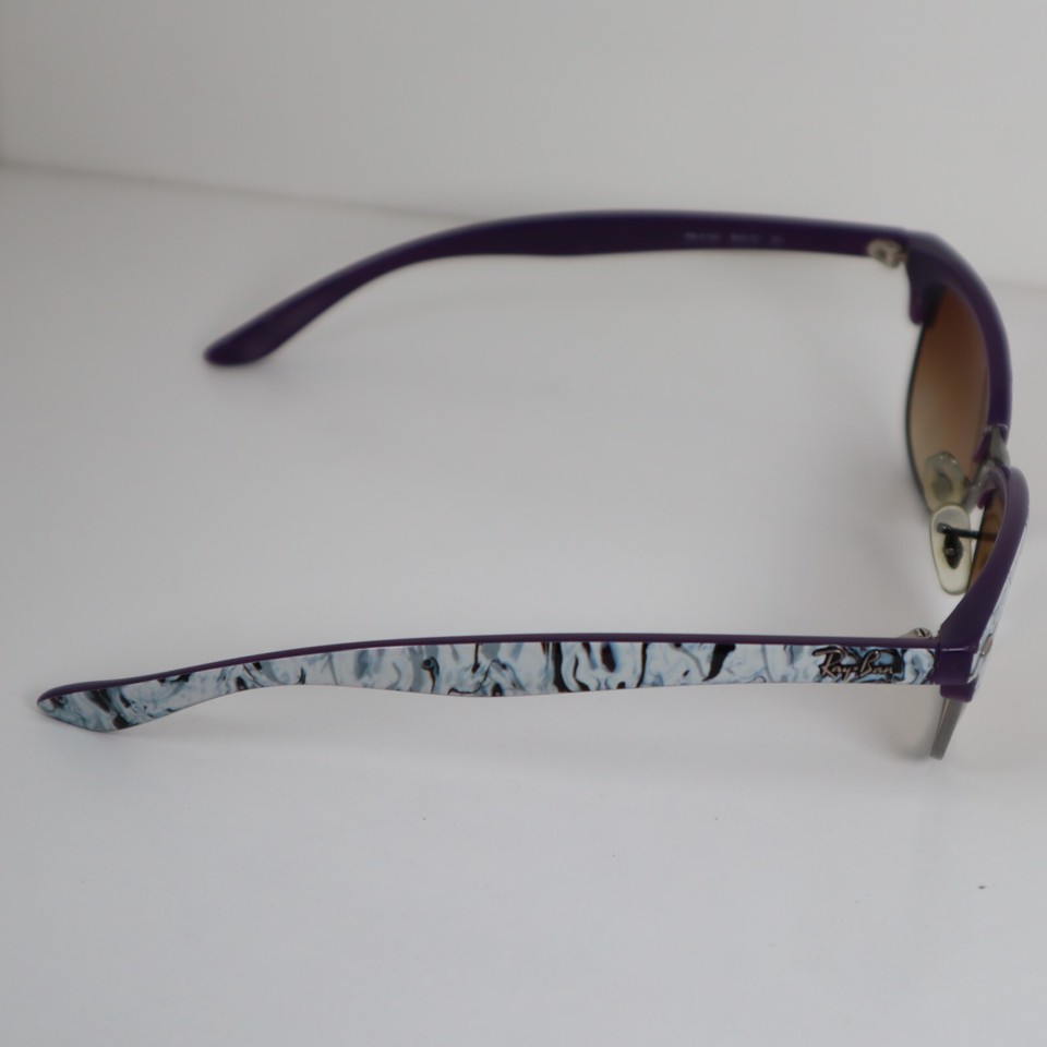Ray-Ban RB 4132 835/51 Purple/White Marble Horn Rim Sunglasses | eBay