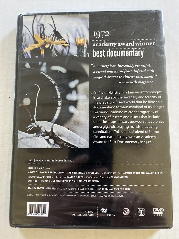 Hellstrom Chronicle DVD Olive USA Insect Doc NEW SEALED Oscar BAFTA ...