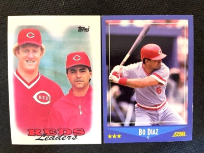 MLB - Bo Diaz 1988 Topps Reds Team Leaders & 1988 Score Baseball | eBay