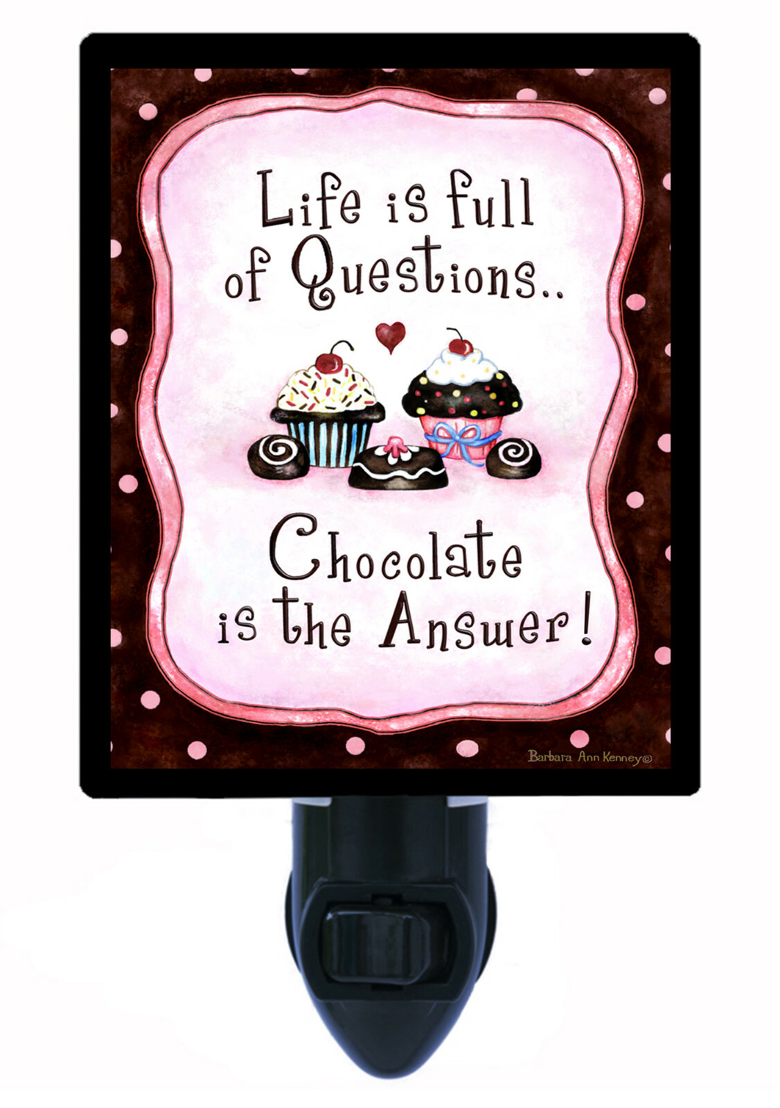 Kitchen Decorative Photo Night Light, Chocolate is the Answer | eBay