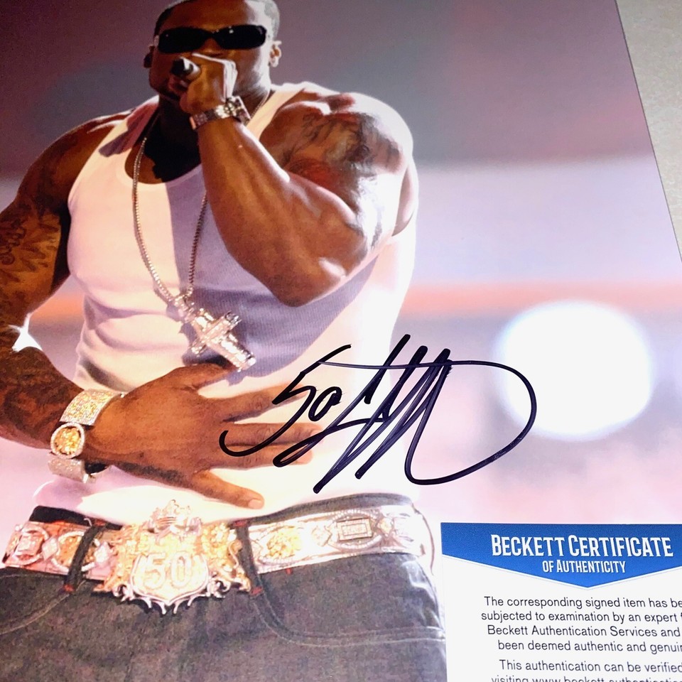 50 CENT CURTIS JACKSON signed autographed 11X14 PHOTO BECKETT BAS COA ...