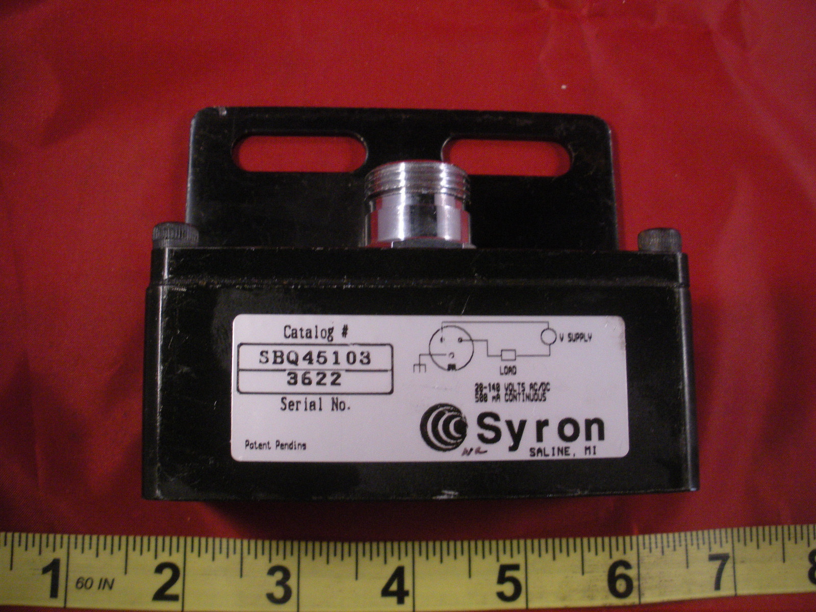 Syron SBQ45103 Bar Sensor Connector 20-140v ac/dc 500mA continuous 3 ...