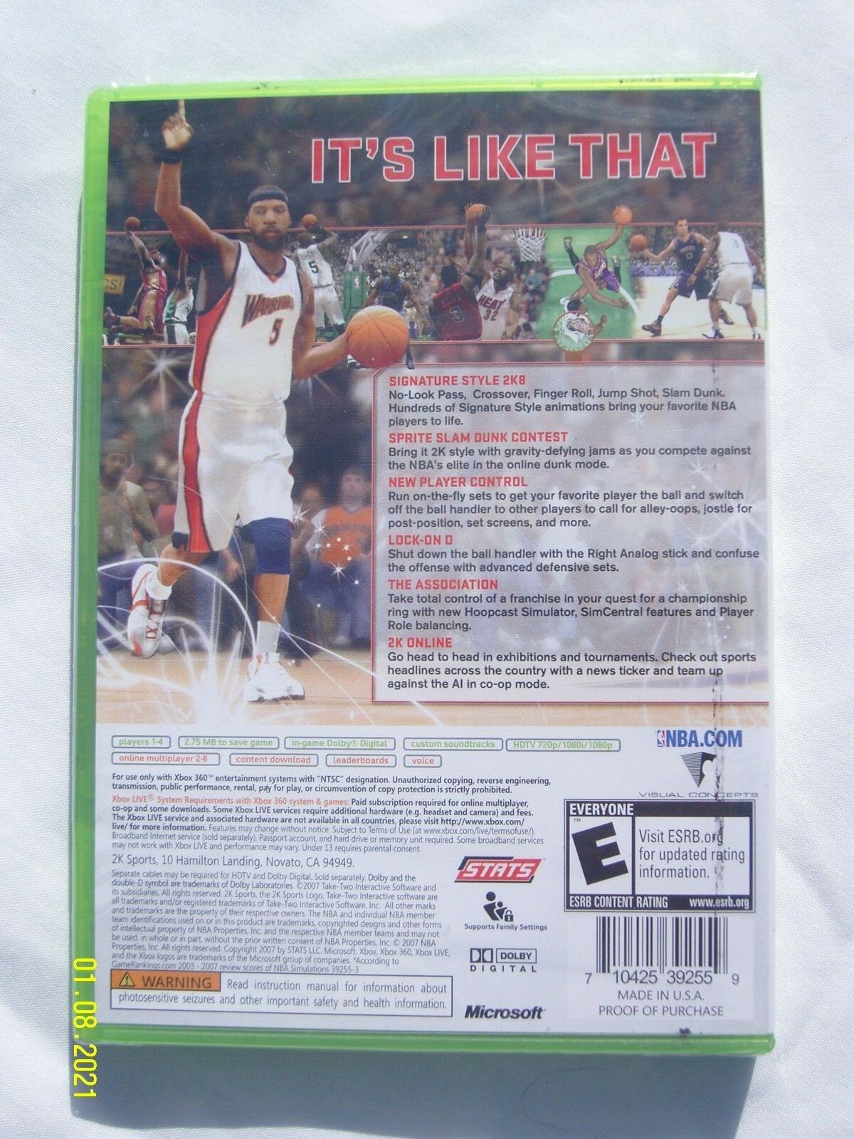 NBA 2K8 (Microsoft Xbox 360, 2007) for sale online | eBay