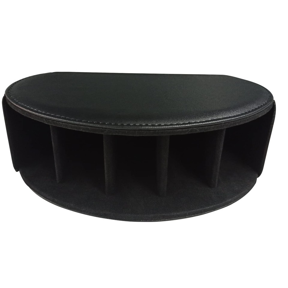 Leather Remote Control Holder with 5 Compartments TV Caddy black | eBay