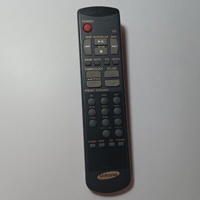 Used Samsung Remote Control Tuner Tape CD Phono Audio Skip Preset ...