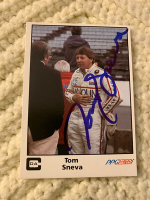 Signed Trading Card Indy 500 Car Indianapolis Tom Sneva Autographed | eBay