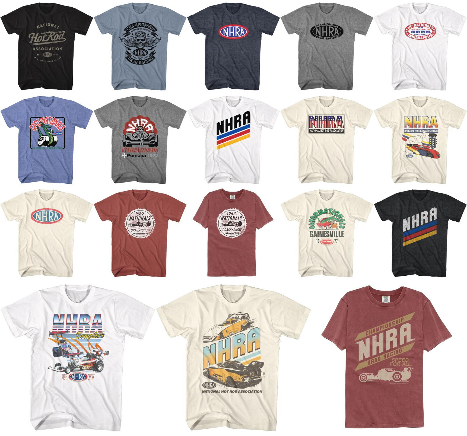 Pre-Sell NHRA National Hot Rod Association Drag Racing Licensed T-Shirt ...
