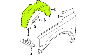 Volvo XC90 03 - 14 OEM Fender Liner Splash Guard 31353709 Front Right ...