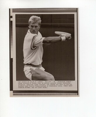 Original Press Wire Photo Tennis Steven Shaw Wimbledon 26.6.1987 | eBay