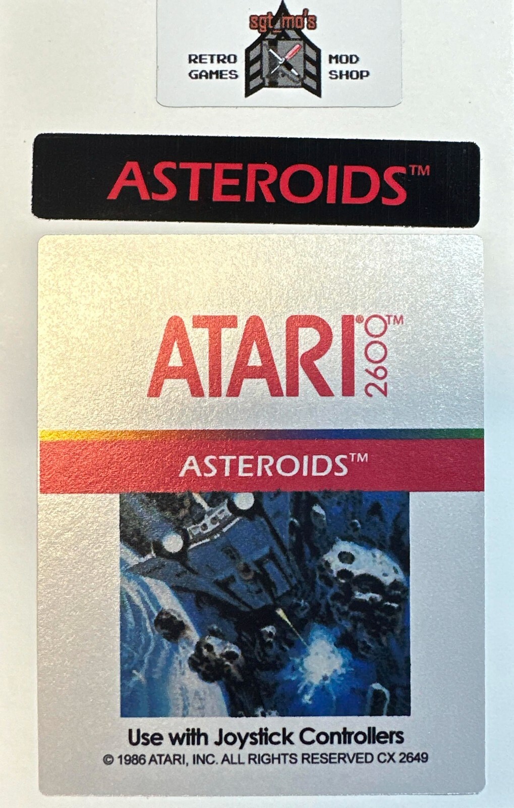 Atari 2600 Replacement Label - Asteroids [Silver] | eBay