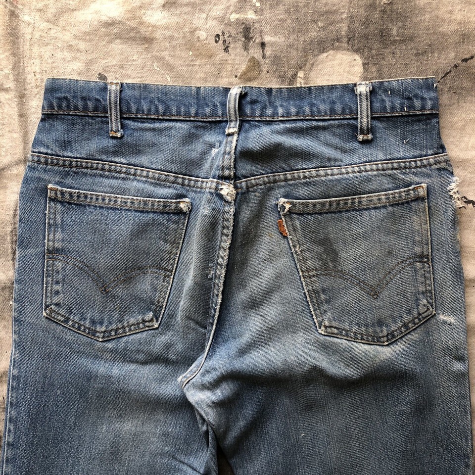 Vtg 70s Levi’s Bellbottom Flared Jeans 684 (33x32) Hippy Orange Tab ...