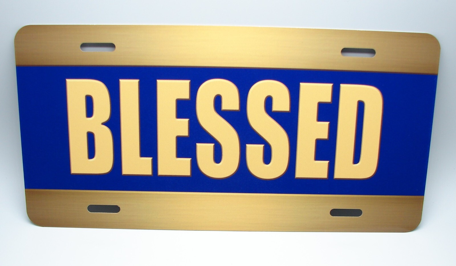 BLESSED METAL CAR LICENSE PLATE. JESUS CHRISTIAN RELIGIOUS CAR LICENSE ...