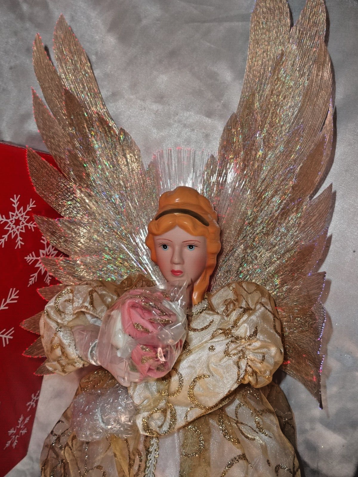 Avon Radiant Fiber Optic Angel Caucasian 2006 NIP 26" Tall Tree Topper ...