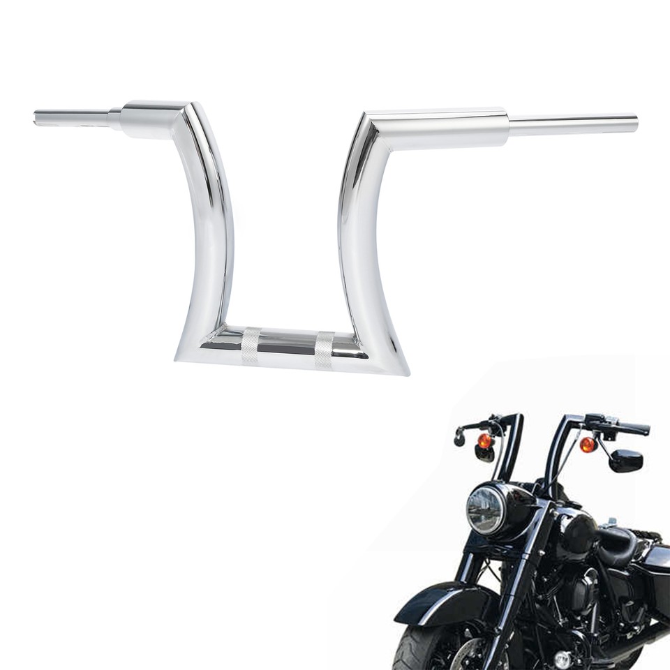 14" Rise 2'' Ape Hanger Handlebar Fit For Harley Softail Fatboy Chrome ...