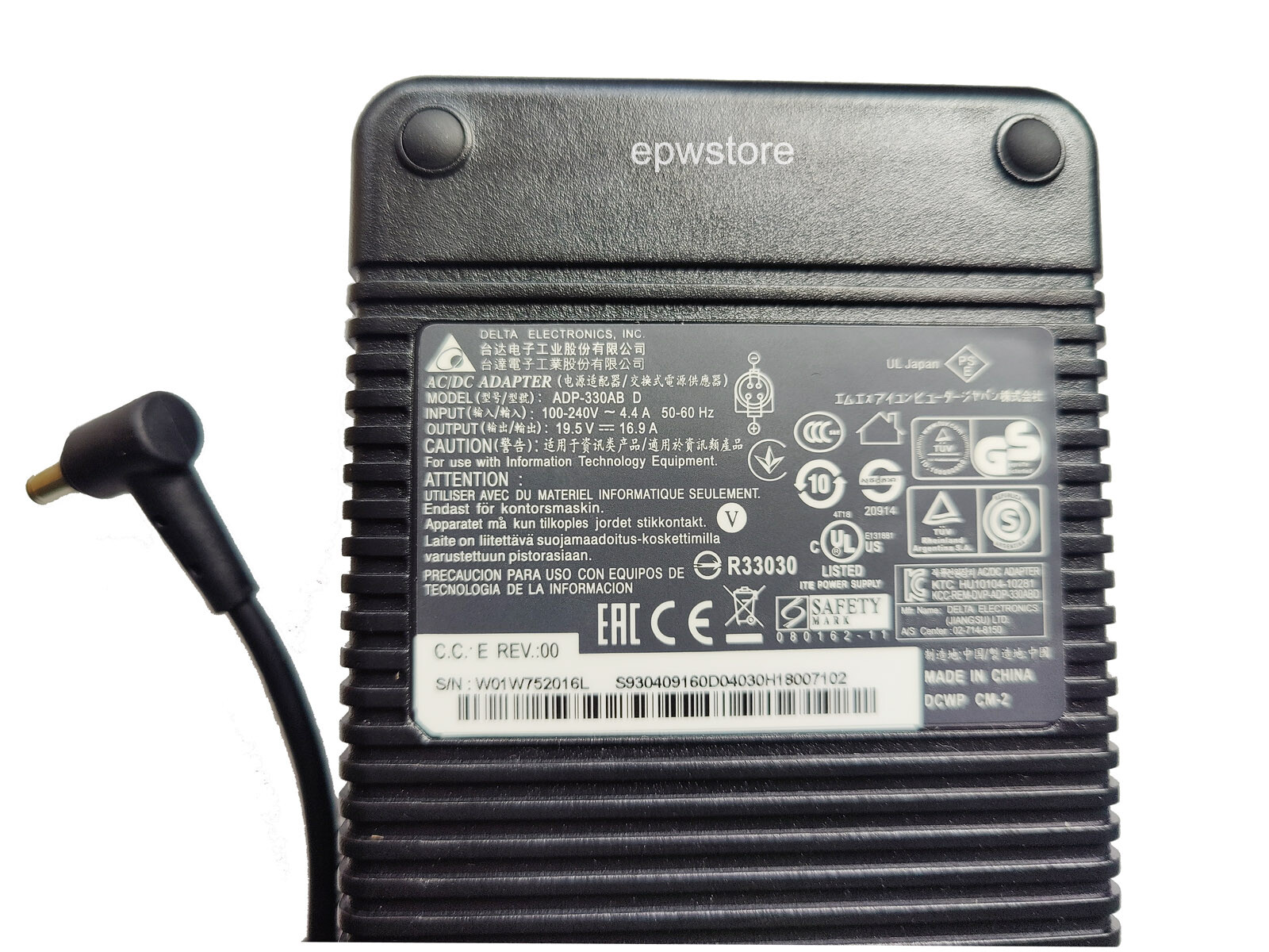 Delta 330W 19.5V AC Adapter Charger For Asus ROG Strix SCAR 18 G834JZ ...