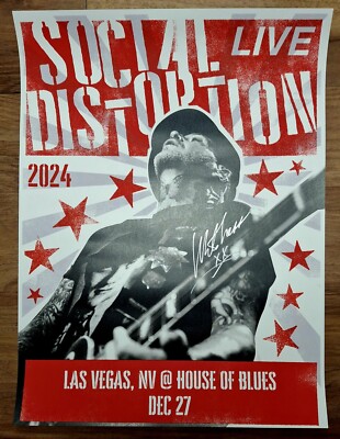 SOCIAL DISTORTION Tour Poster HOB Las Vegas 12/27/2024 ***SIGNED*** | eBay