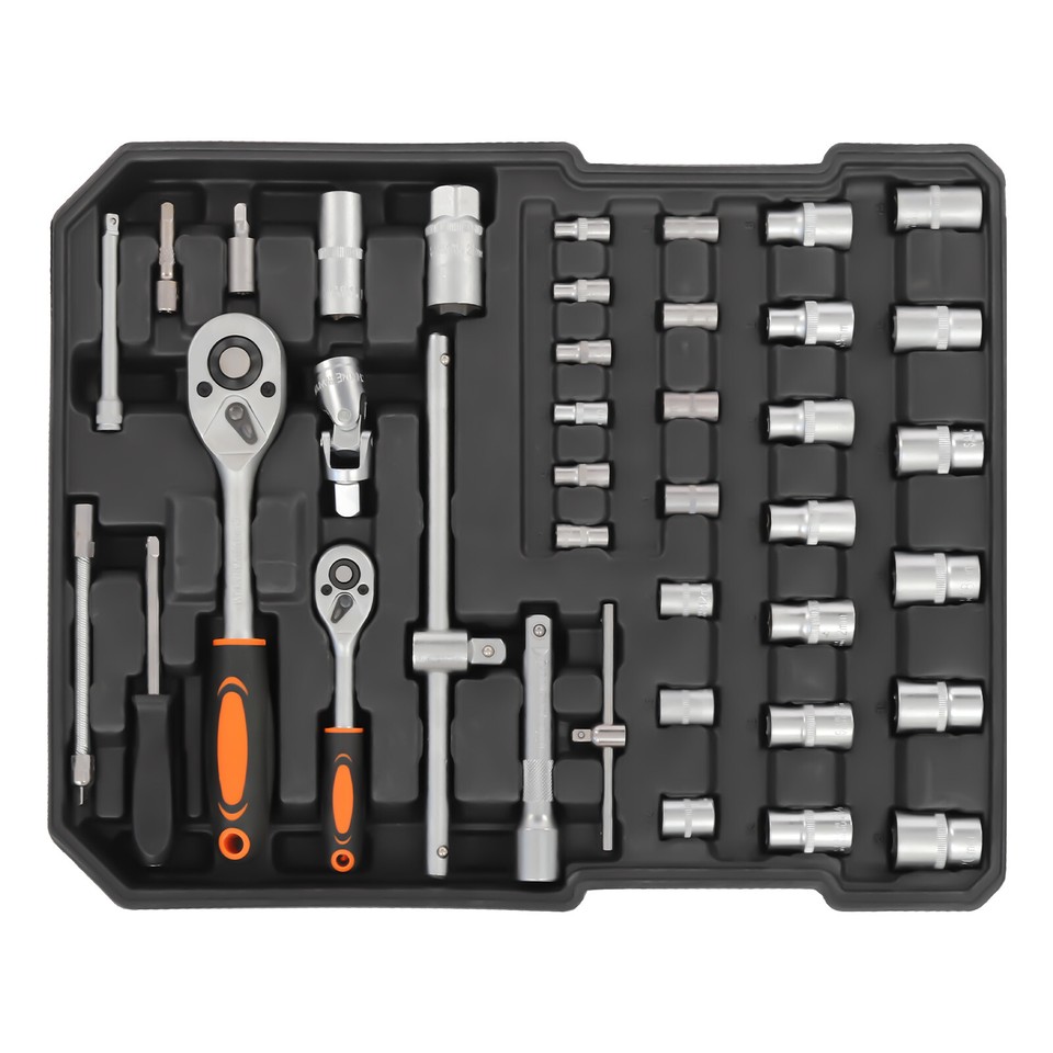 4-Compartments Hand Trolley Case Tool Box Tool Kit Hardware Tool ...