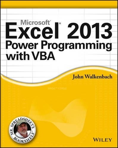 John Walkenbach Excel 2013 Power Programming with VBA (Paperback ...