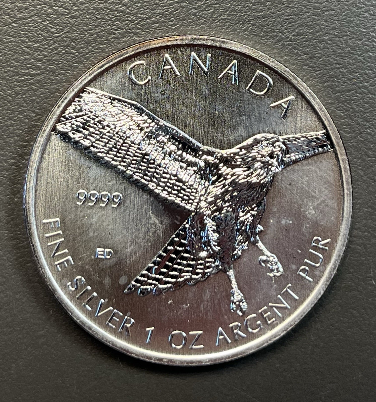 2015 Canada Silver Red Tailed Hawk Birds of Prey 1 oz .9999 Fine Silver ...