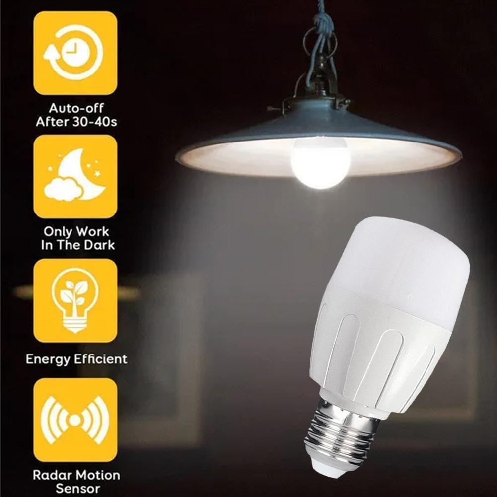 E27 PIR Sensor Motion Smart LED Bulb Globe Light Auto ON/OF Security ...